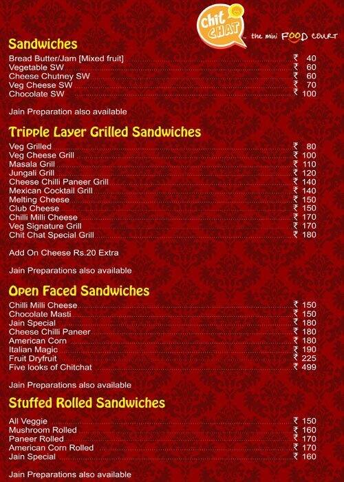Chit Chat Menu, Menu for Chit Chat, Dombivali East, Mumbai - Zomato