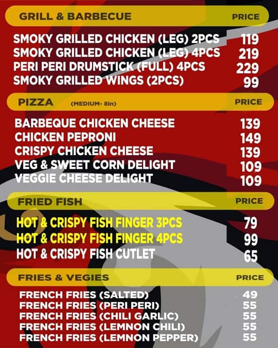 Menu at The Chicken Hut, Howrah