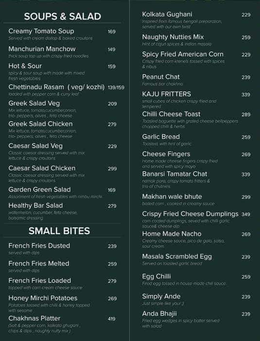 Menu of Stories Bar & Kitchen, Nagarbhavi, Bangalore