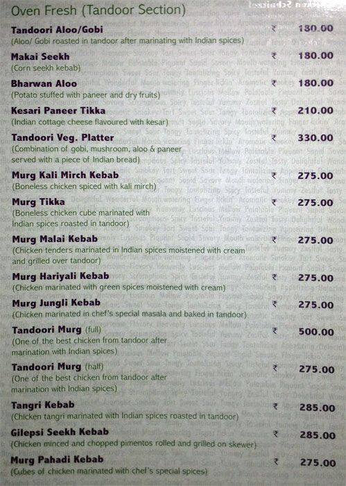 Menu at The Oasis, Bhubaneswar, 7RPW+HW4