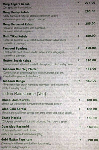 Menu at The Oasis, Bhubaneswar, 7RPW+HW4