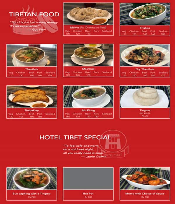 Menu at Tibet Kitchen, Bengaluru, WJPC+FFV