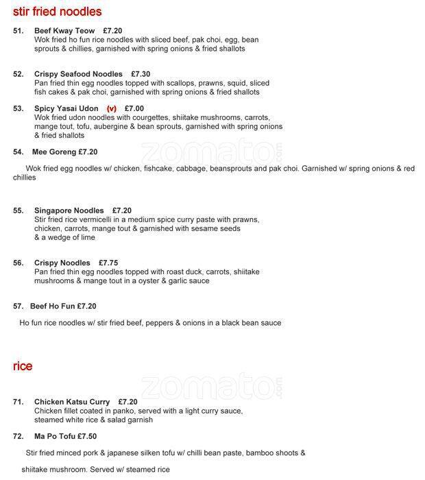 Menu at Chi pub & bar, London, 5 New Bridge Street