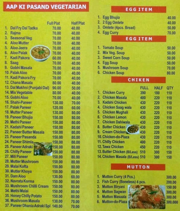 Titu Restaurant Menu, Menu for Titu Restaurant, Lodhi Road, New Delhi ...