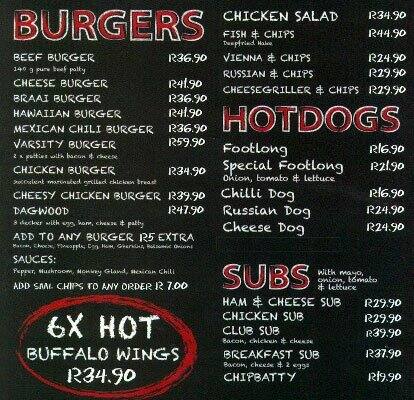 Varsity Bakery Menu, Menu for Varsity Bakery, Newlands, Pretoria ...