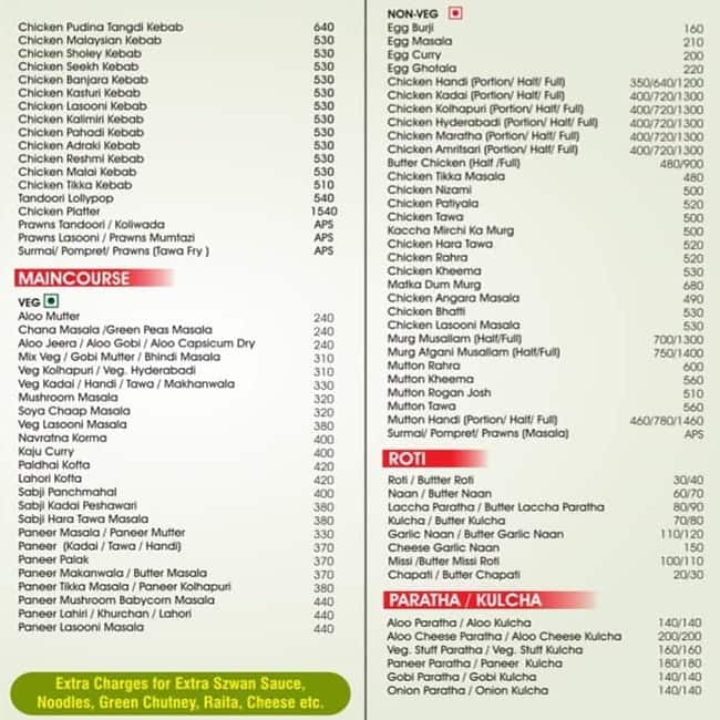 Menu of Ammu's Kitchen, Powai, Mumbai