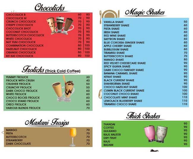 Menu of The Cake House, Ravet, Pune