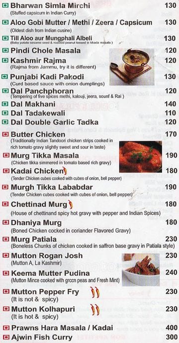 Menu at Tawa Tandoor and Tadka, Bengaluru, 507