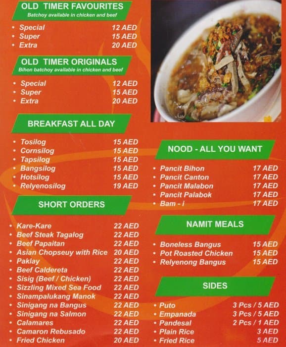 Greg's Special La Paz Batchoy Menu - Zomato