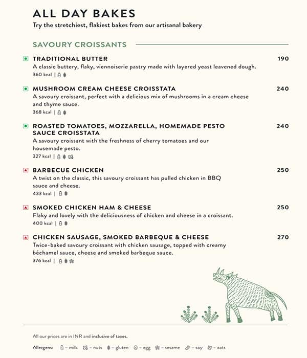 Menu of Blue Tokai Coffee Roasters, New Friends Colony, New Delhi