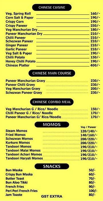 Menu of Desi Bites, Pallavpuram, Meerut
