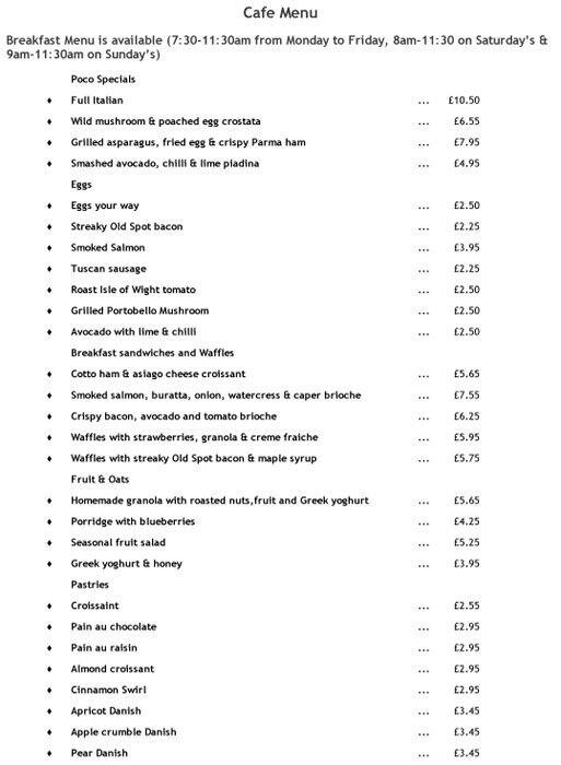 Manicomio Poco Menu, Menu for Manicomio Poco, Chelsea, London - Zomato UK