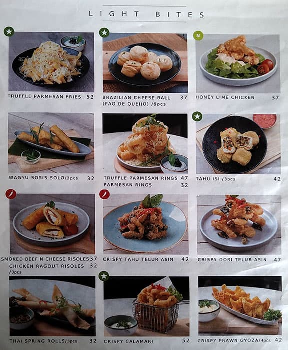 Menu at Tamani Kafe restaurant, Bekasi Regency