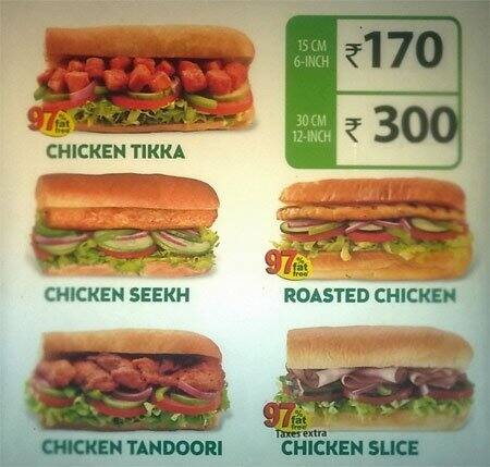 Subway Menu, Menu for Subway, Kukatpally, Hyderabad - Zomato