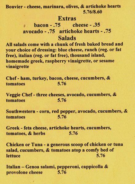 Menu at Big Dog Deli restaurant, Broomfield