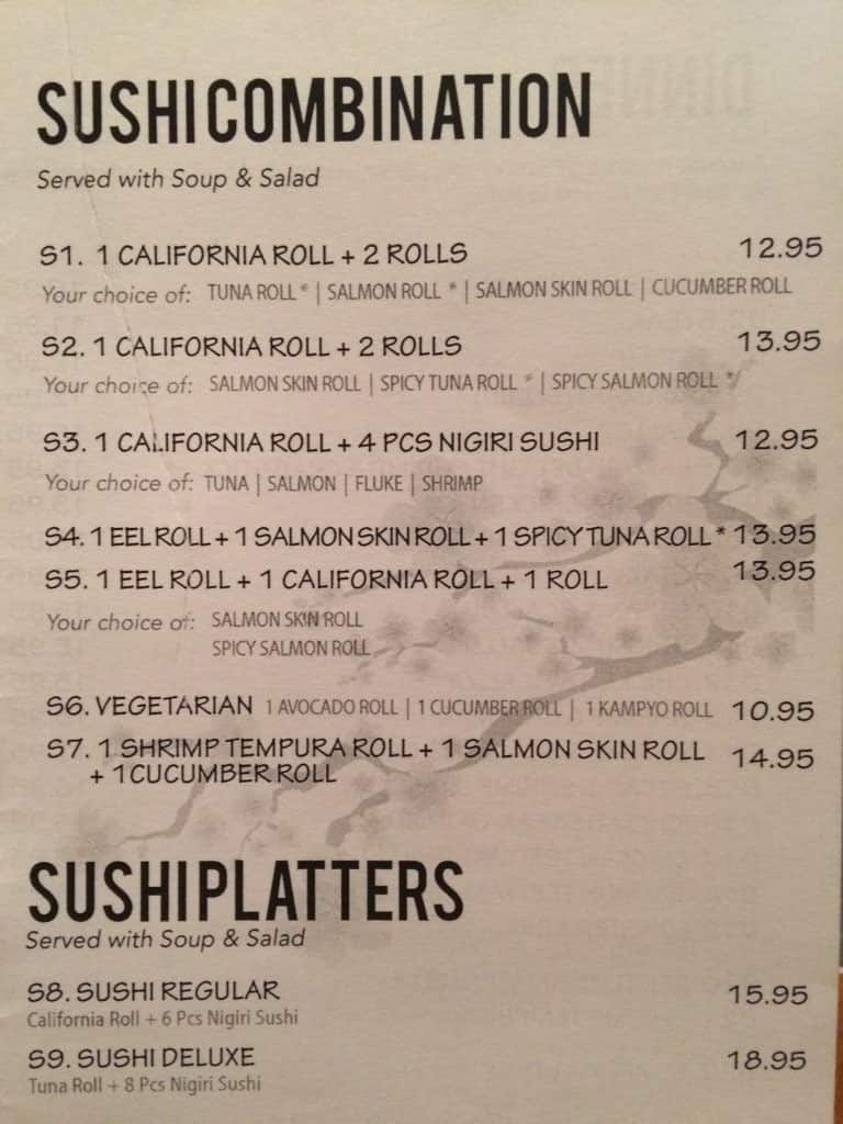 Menu at Shima Sushi Bar and Grill, Milledgeville