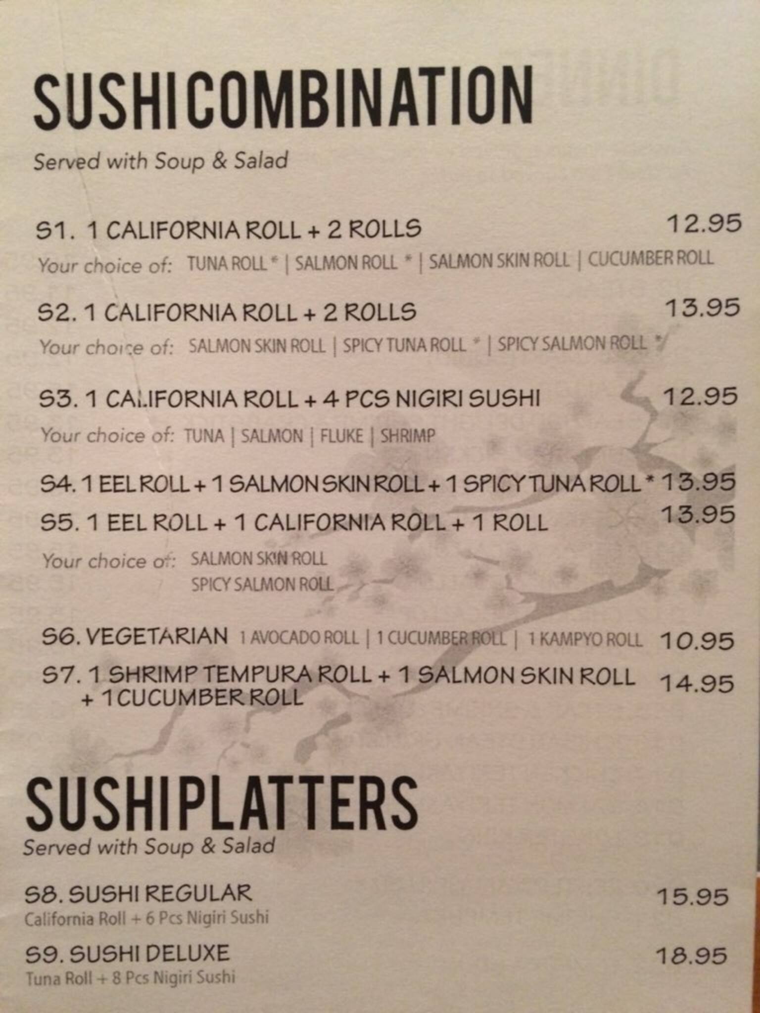Menu at Shima Sushi Bar and Grill, Milledgeville