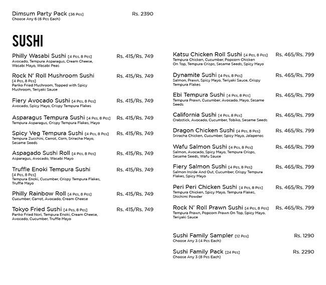 Menu at Enoki - Fresh Asian Kitchen, Chandigarh