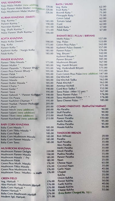 Menu of New Modern Cafe, Dombivali East, Thane