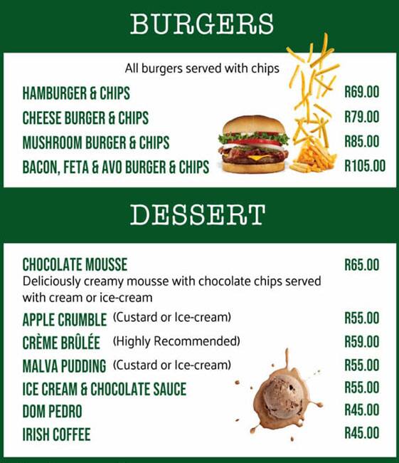 Speisekarte von Rock Cod Country Restaurant, Randburg