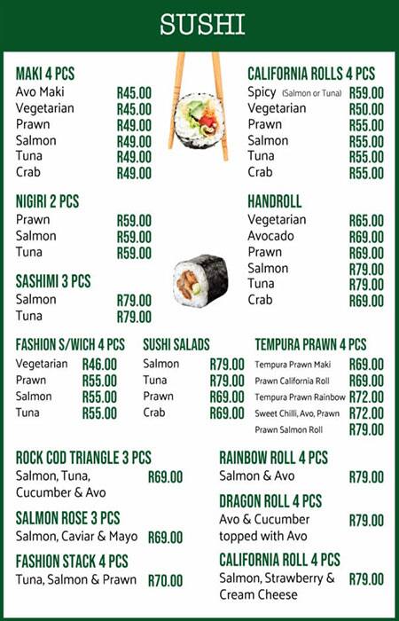 Menu at Rock Cod Country Restaurant, Randburg
