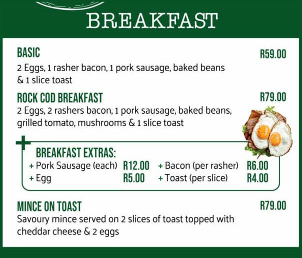 Speisekarte von Rock Cod Country Restaurant, Randburg
