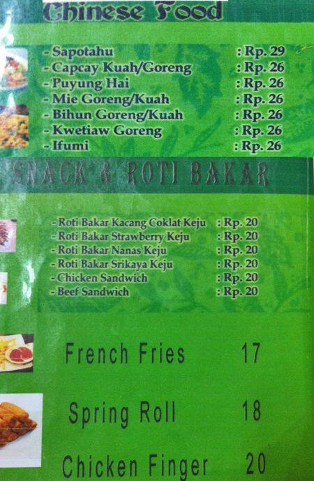 Menu at Home of Churros, Jakarta, Jl. Pluit Utara Raya No. 28
