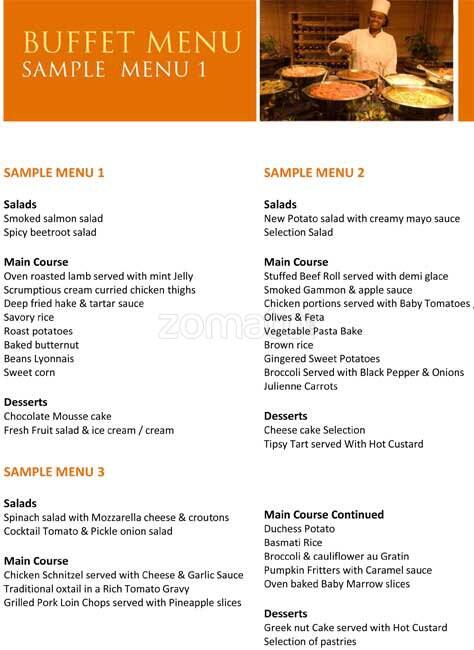 Menu at The Pepper Tree Restaurant and Terrace, Pretoria