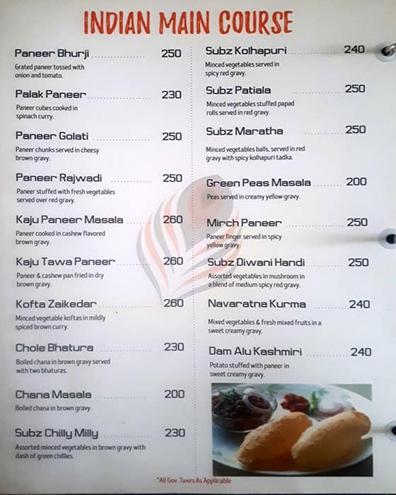 Menu at Shree Krishna Veg Court, Pune, Royal Tower