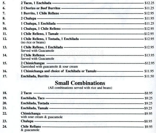 Menu at La Costa restaurant, Burien, 206 SW 152nd St