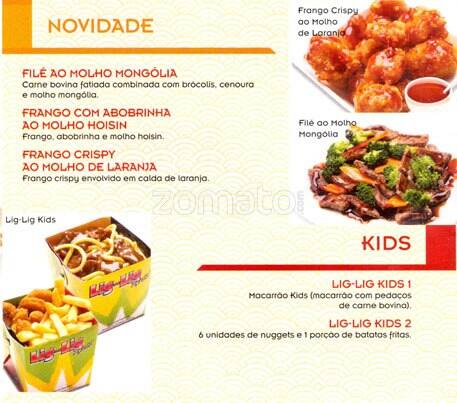 Menu em Lig Lig restaurante, São Paulo, Rua Antonio de Macedo Soares 1562