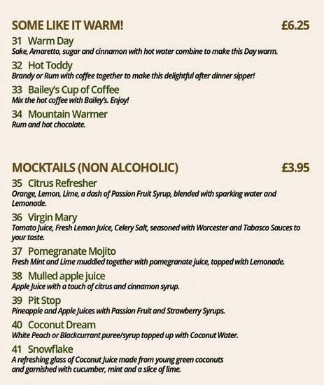 Menu at Beni Shoga restaurant, London, Imperial Wharf