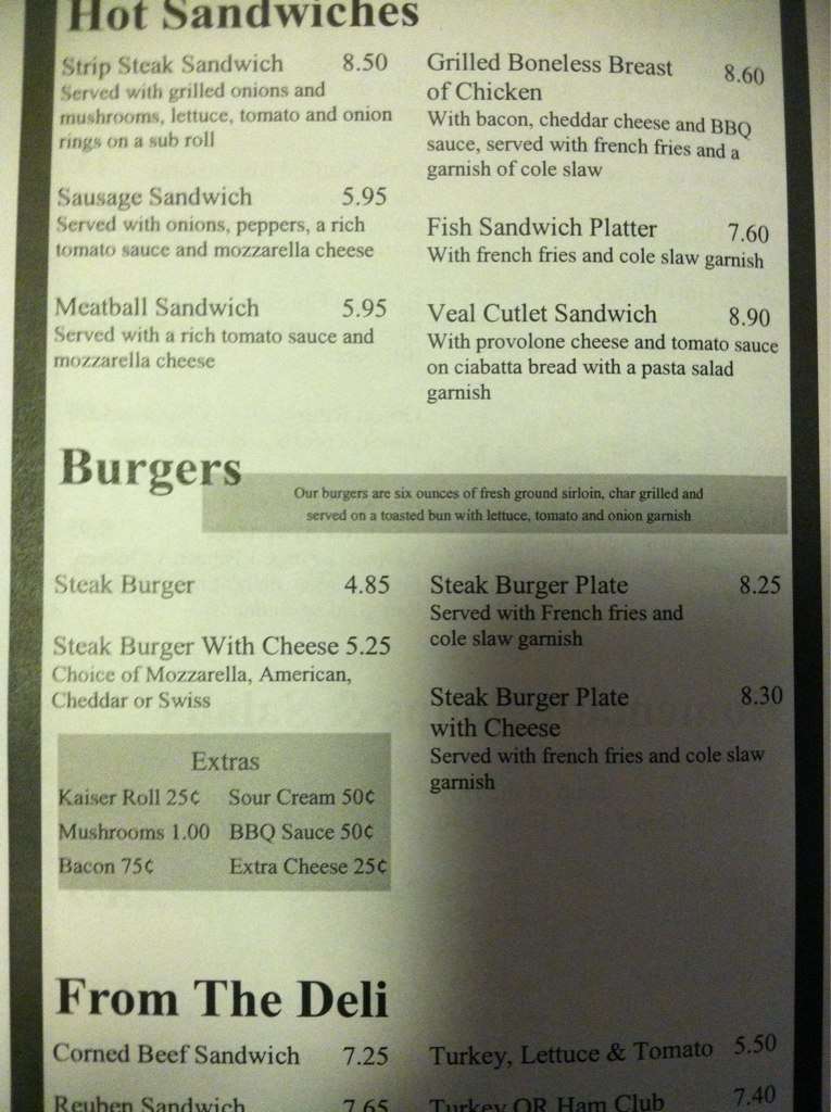 Menu at Donte's Restaurant and Pizza Shop, Berea