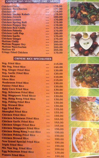 Menu at New grand, Bengaluru, 78