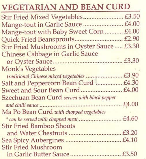 Menu at Happy Swan Express fast food, Coulsdon