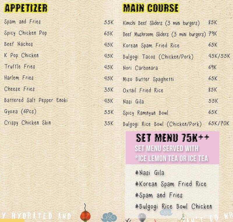 Hangover Menu, Menu untuk Hangover, Pantai Indah Kapuk, Jakarta ...