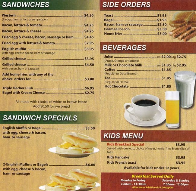 Menu at Eataria Unlimited pizzeria, Carleton Place