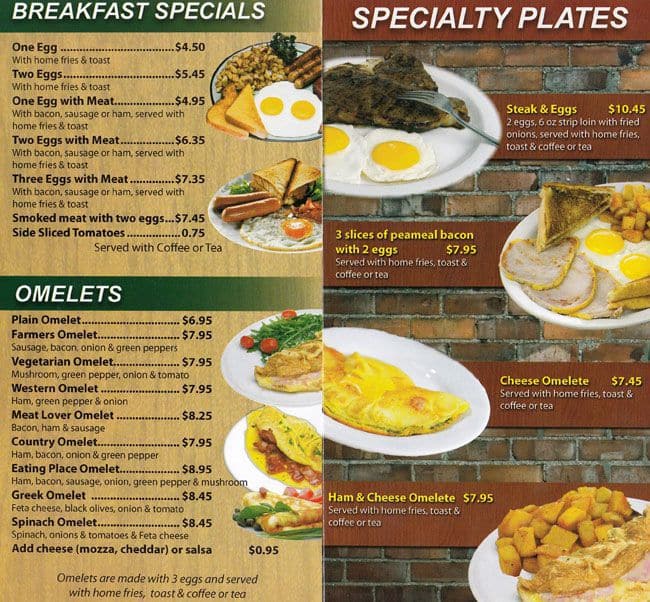 Menu at Eataria Unlimited pizzeria, Carleton Place