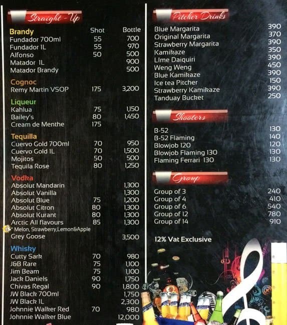 Menu at K1 Family KTV pub & bar, Cebu City, Banilad