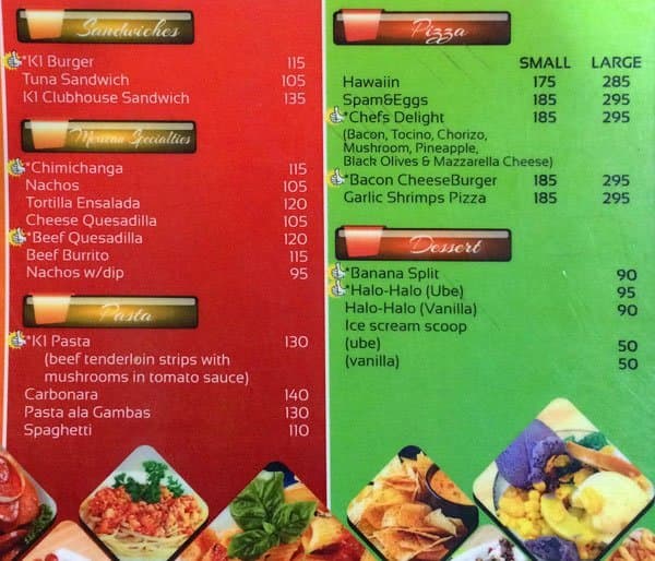 Menu at K1 Family KTV pub & bar, Cebu City, Banilad