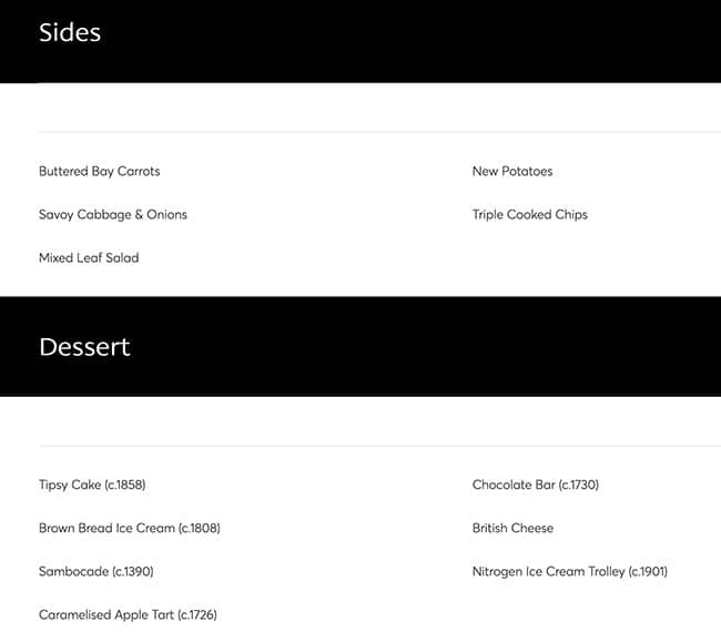 Menu at Dinner By Heston Blumenthal Dubai restaurant, Dubai