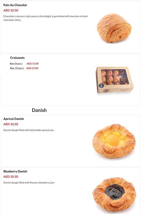 Menu at French Bakery, Dubai, Dubai-Al Ain Road