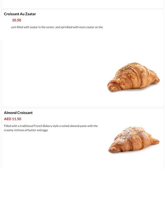 Menu at French Bakery, Dubai, Dubai-Al Ain Road