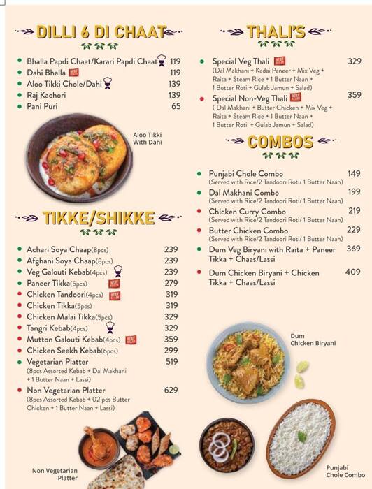 Menu of Paneer Singh & Chicken Khurana, Ghatkopar West, Mumbai