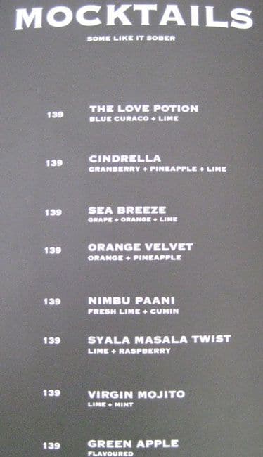 Menu at 16A Syala, Hyderabad, Road No. 13