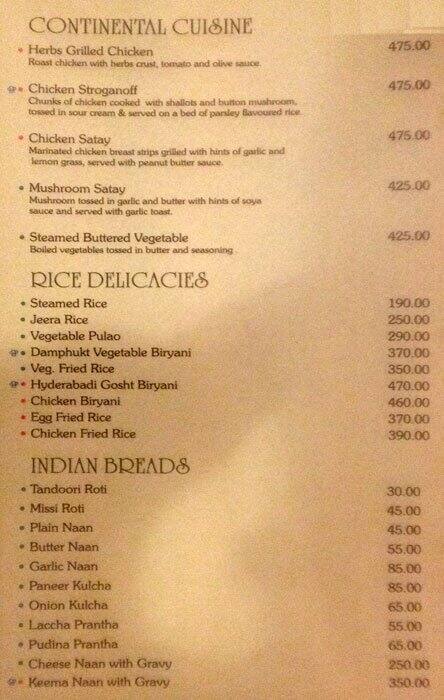 Menu at Shaolin, Chandigarh, Ground Floor Madhya Marg