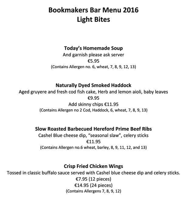 Menu at Clayton Hotel Leopardstown pub & bar, Dublin, Clayton Hotel ...