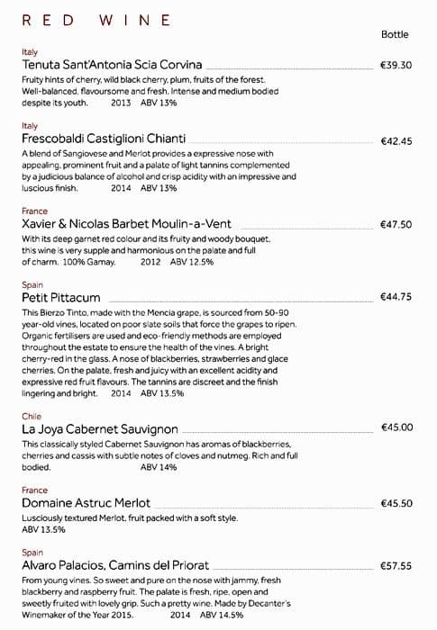 Menu at Clayton Hotel Leopardstown pub & bar, Dublin, Clayton Hotel ...