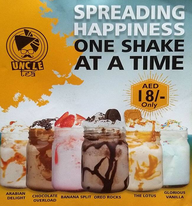 Menu at Uncle Tea - Bukash Building cafe, Dubai