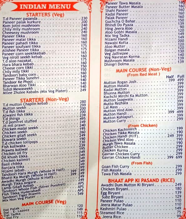 Menu of Lazeez Multi - Cuisine Family Restaurant, Vasai, Mumbai